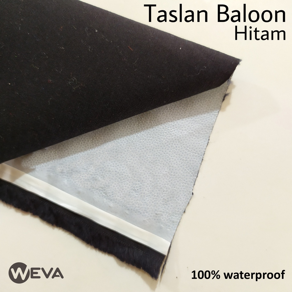 Jual Bahan Kain Jaket Parasut Taslan Baloon Hitam | Shopee Indonesia