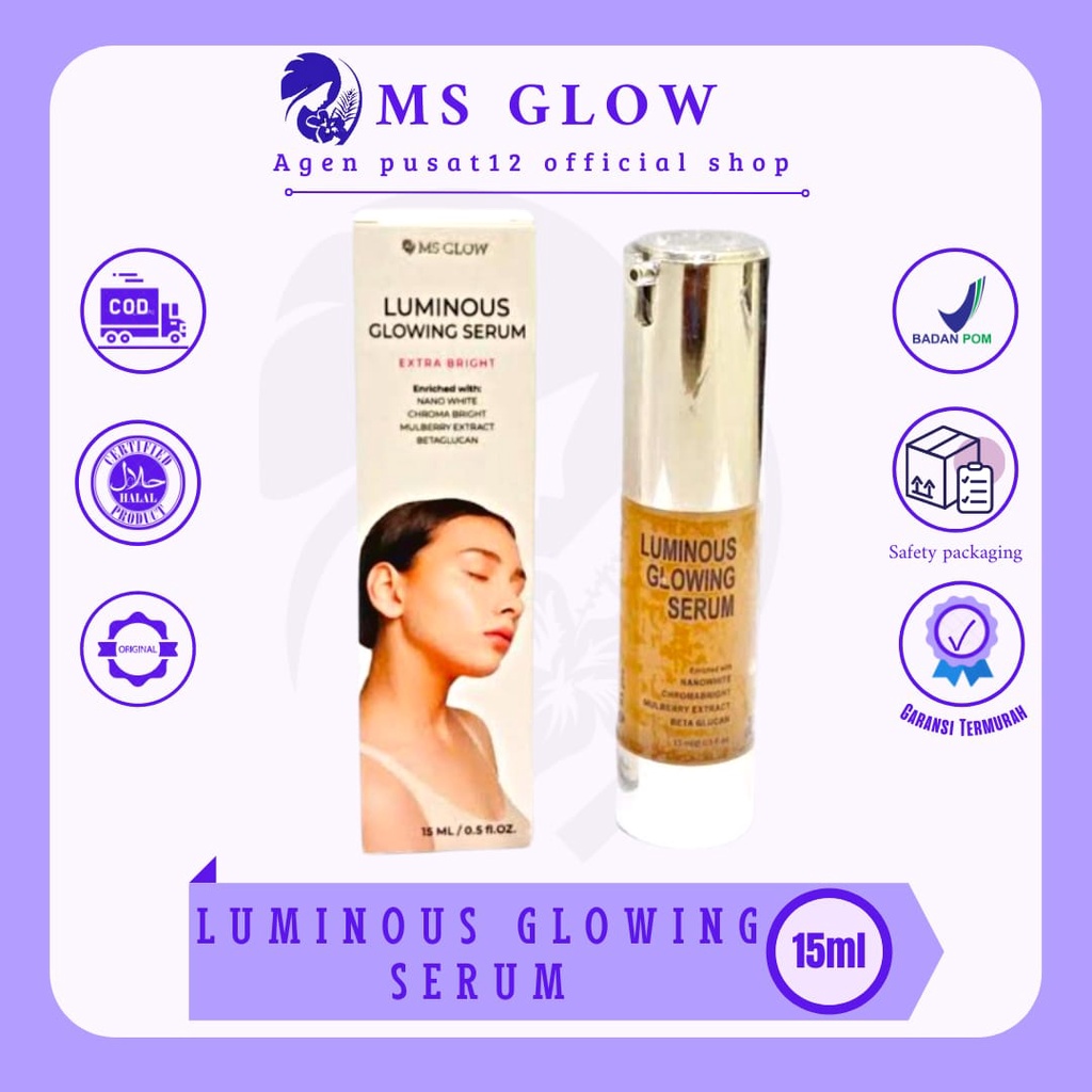 Jual LUMINOUS GLOWING SERUM/SERUM LUMINOUS MS GLOW/SERUM WAJAH 100% ...