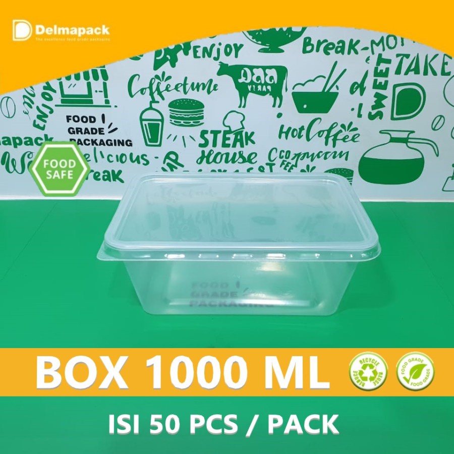 Jual BOX MIKA 1000 ML + TUTUP / CONTAINER BOX 1000 ML + TUTUP / SEPERTI ...