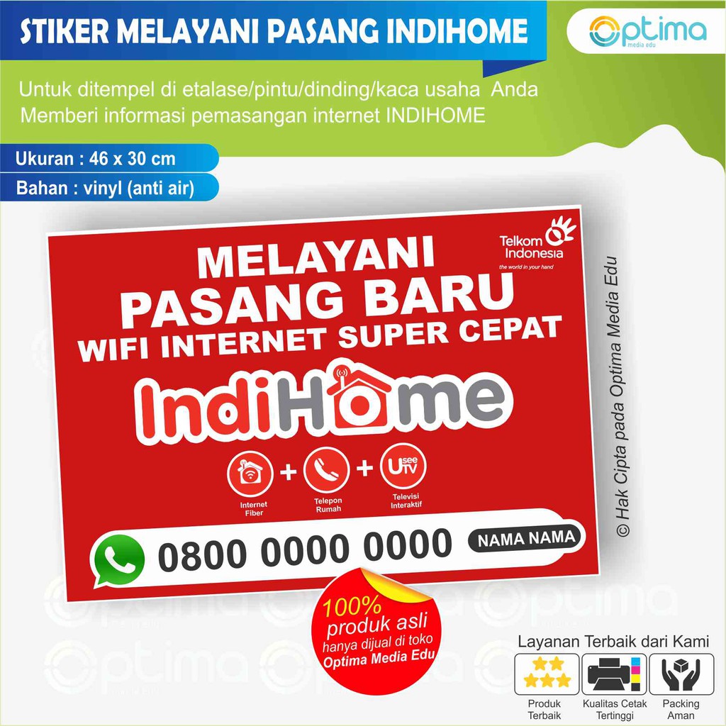 Jual STIKER AGEN MELAYANI PASANG INTERNET WIFI INDIHOME | Shopee Indonesia