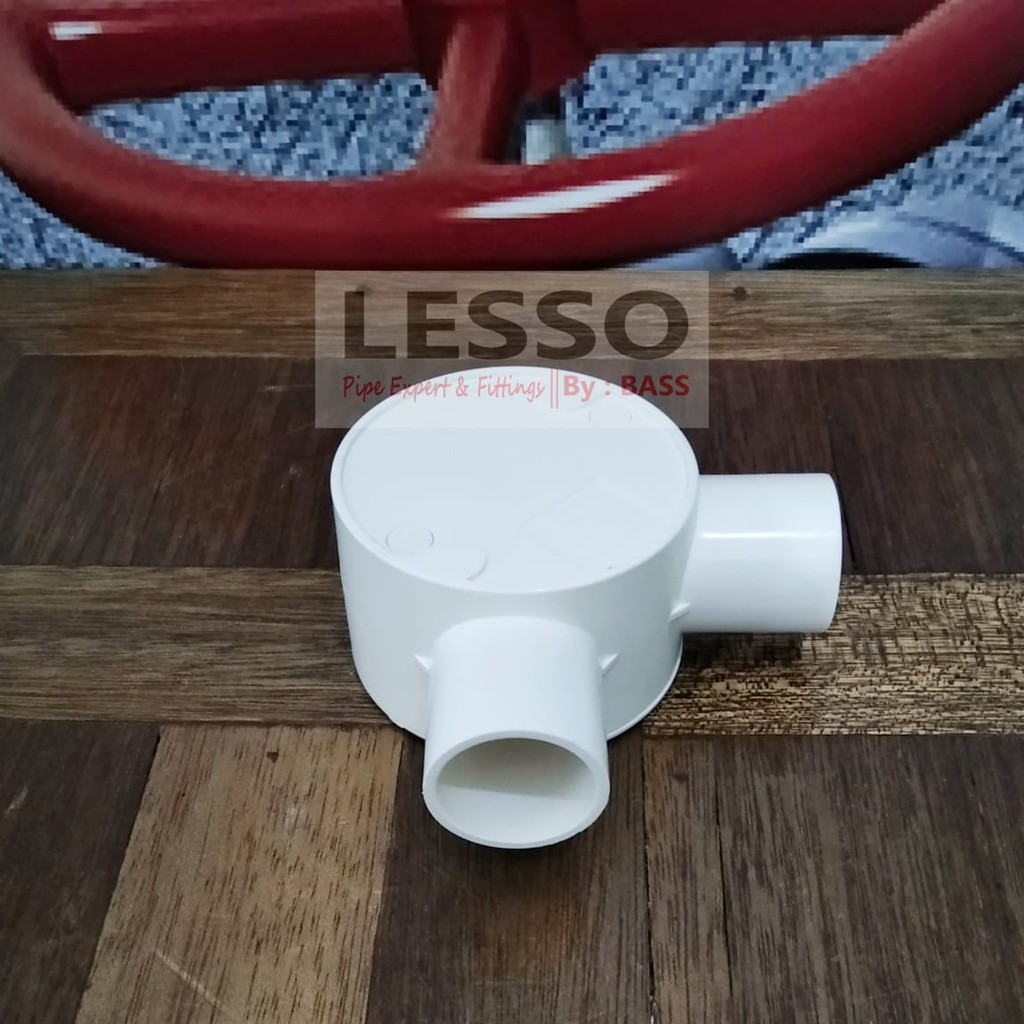 Jual Tee Dos 2 Way Angel Box Conduit LESSO 25mm 3/4" Inbowdus Tee Dus ...