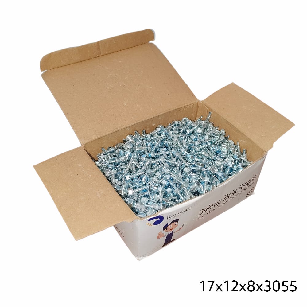 Jual Baut Roofing/Roping/Rumping Baja Ringan Screws 10x16mm isi 1000 ...