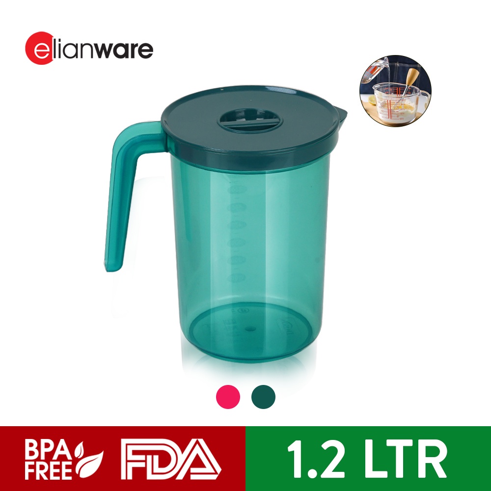 Elianware Mini Water Jug 1,2 Liter dengan handle E-873 Hijau | pgmall