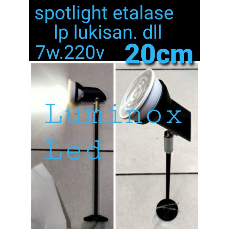 Jual lampu etalase pameran mr16 led 7watt 7w sorot lukisan halogen mr16 ...