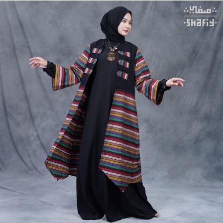 Jual Outer Shafiy Ariana Gamis Batik Shafiy Original Modern Etnik Jumbo ...