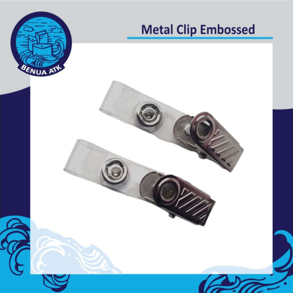 Jual Penjepit ID Card Metal Clip Embossed [isi 20pcs] MCE | Shopee ...