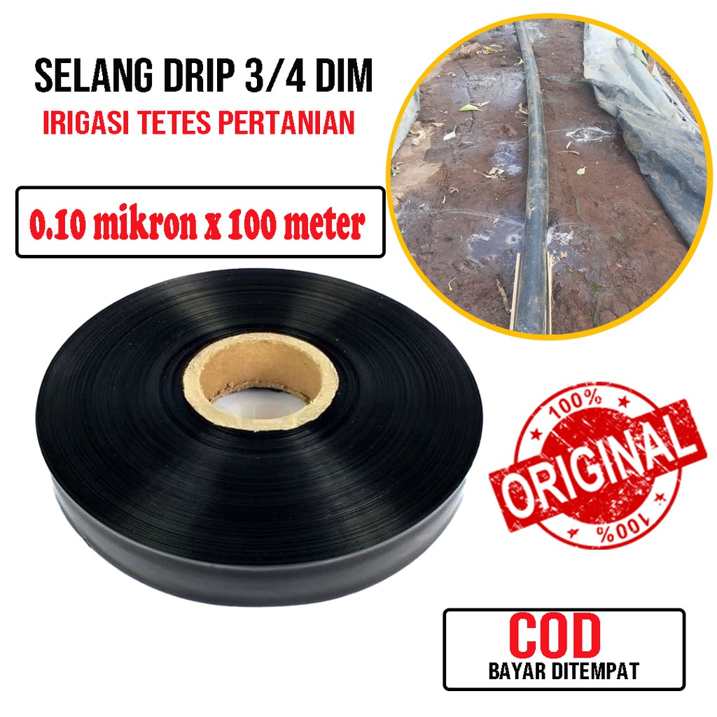 Jual Selang Drip pertanian dan Irigasi Merk Hydrosol 10 mikron x 4cm x ...