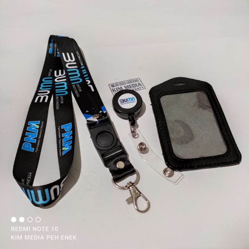 Jual TALI IDCARD PNM BUMN BLACK / LANYARD PNM HITAM BUMN HITAM READY ...