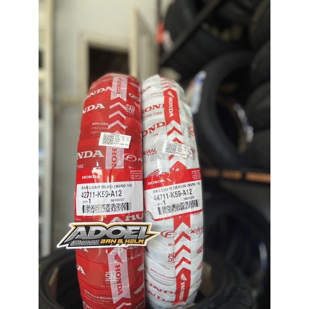 Jual Ban Original AHM Federal K59 80/90 14 (depan) & 90/90 14 (belakang) tubeless tubles untuk ...