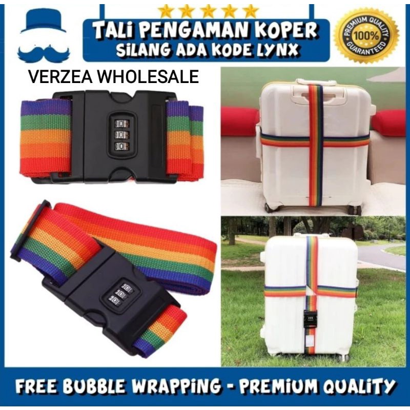 Jual Tali pengikat koper travel bags belt dengan kunci kombinasi 3 ...