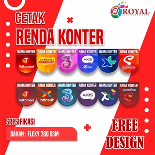 Jual Banner Renda Konter Ukuran Panjang , Order Chat Admin | Shopee ...
