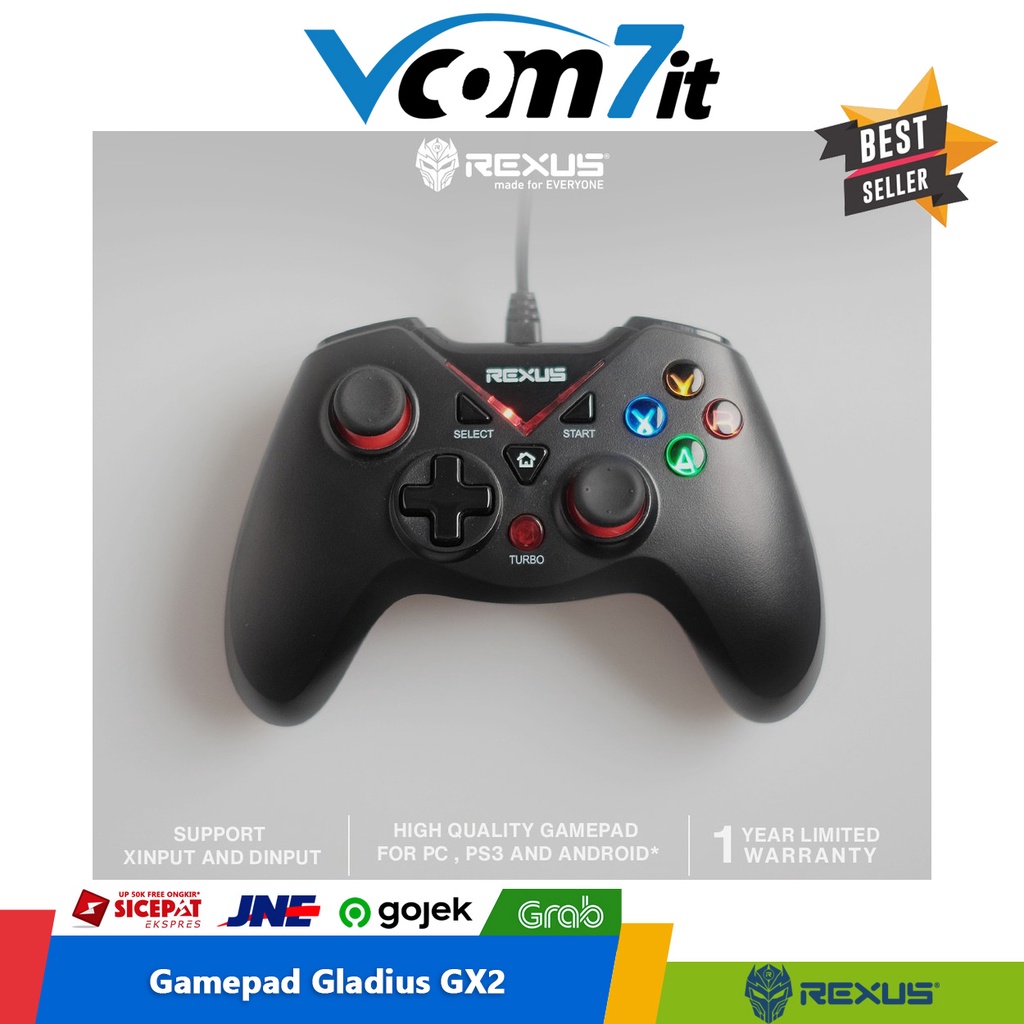 Jual Rexus Gladius GX2 Pro Stick Gaming Gamepad Controller USB PC ...