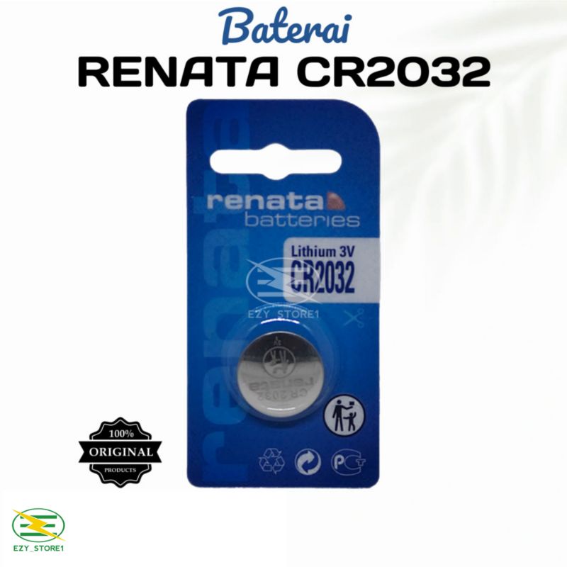 Jual Baterai Renata CR2032 Original Batrai CMOS Komputer CR 2032 Lithium Battery 3V | Shopee ...