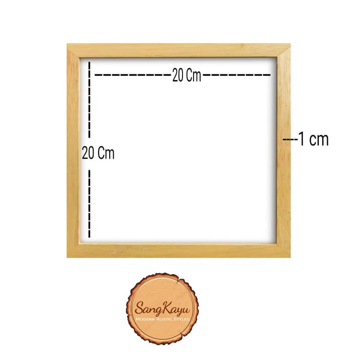 Jual Bestseller Simple wood frame 21x21x1cm mirror photo frame rangka ...