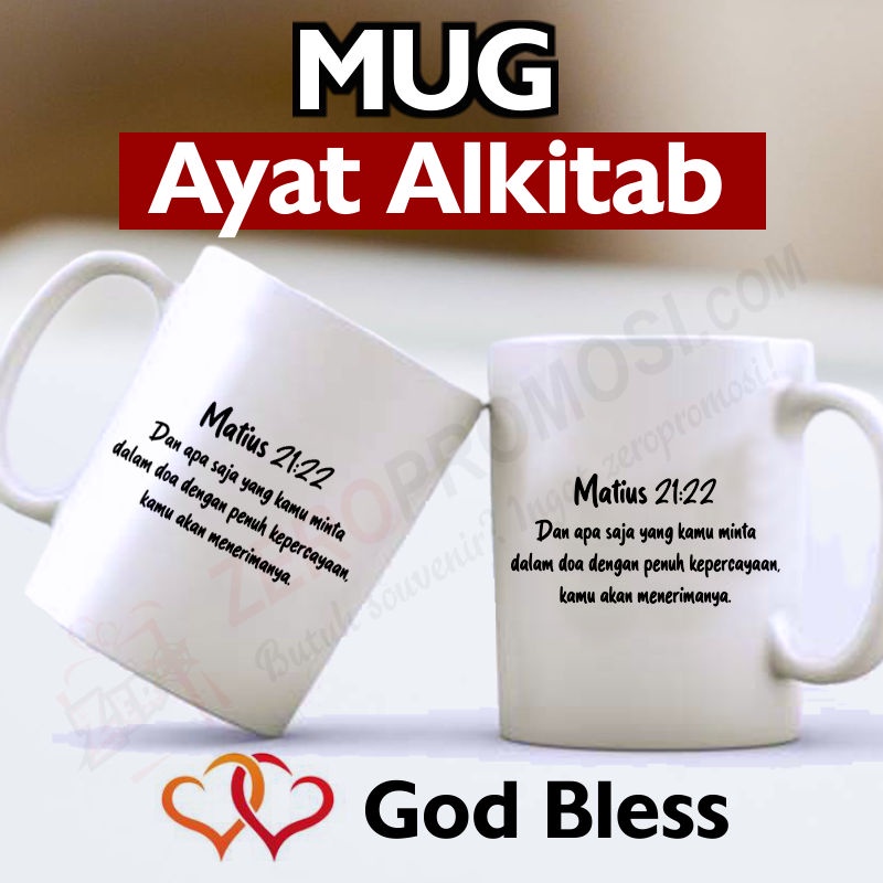 Jual Cetak MUG Ayat Alkitab tanpa minimal order | Shopee Indonesia