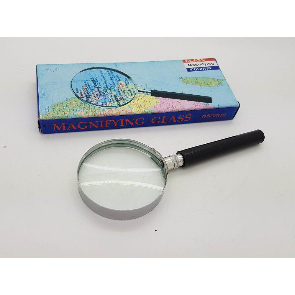 Jual Kaca Pembesar 60mm Frame besi loupe Magnifying glass magnifier ...