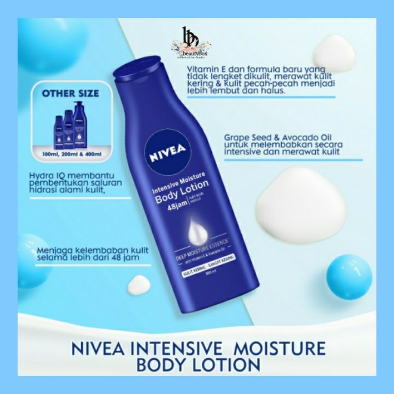 Jual NIVEA Intensive Moisture Body Lotion 100ml, 200ml Indonesia|Shopee Indonesia