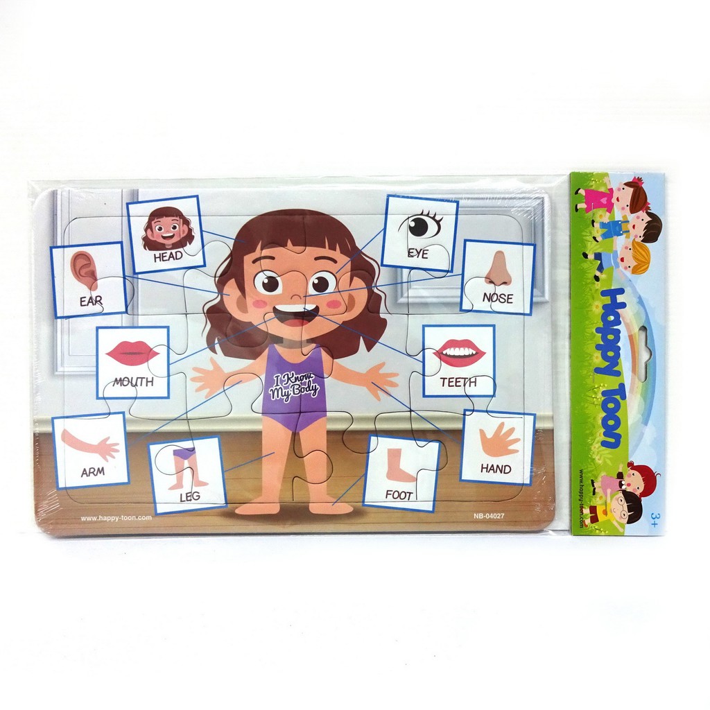 Jual Mainan Puzzle Kertas Bagian Tubuh Edukasi | Puzzle Bagian Tubuh ...