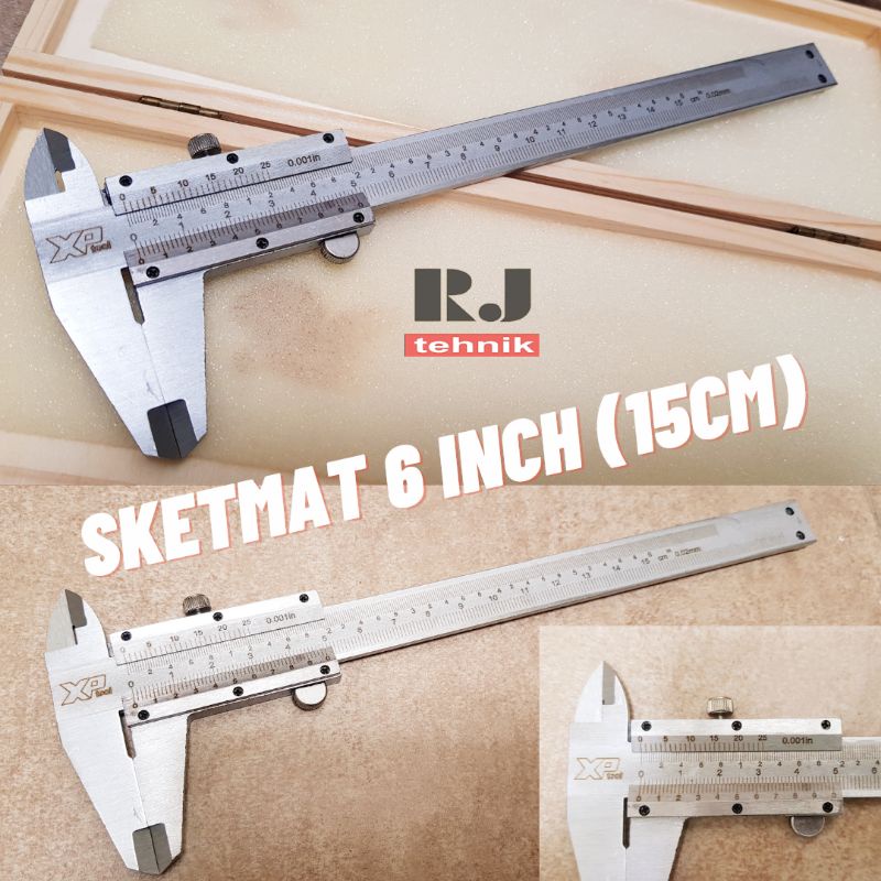 Jual Jangka Sorong Sigmat Sketmat Vernier Caliper normal Manual 6 inch 150mm | Shopee Indonesia