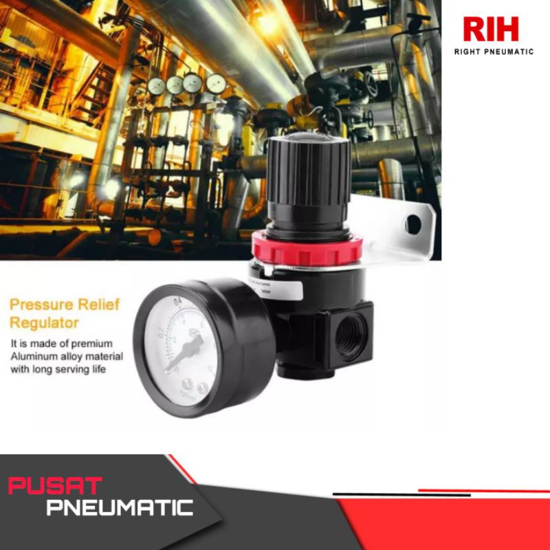Regulator Angin Pengatur tekanan angin Max 10 bar drat 1/4 inch ...