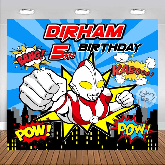 Ultraman Backdrop / Flexi Banner / Hiasan Dinding / Latar dinding ...