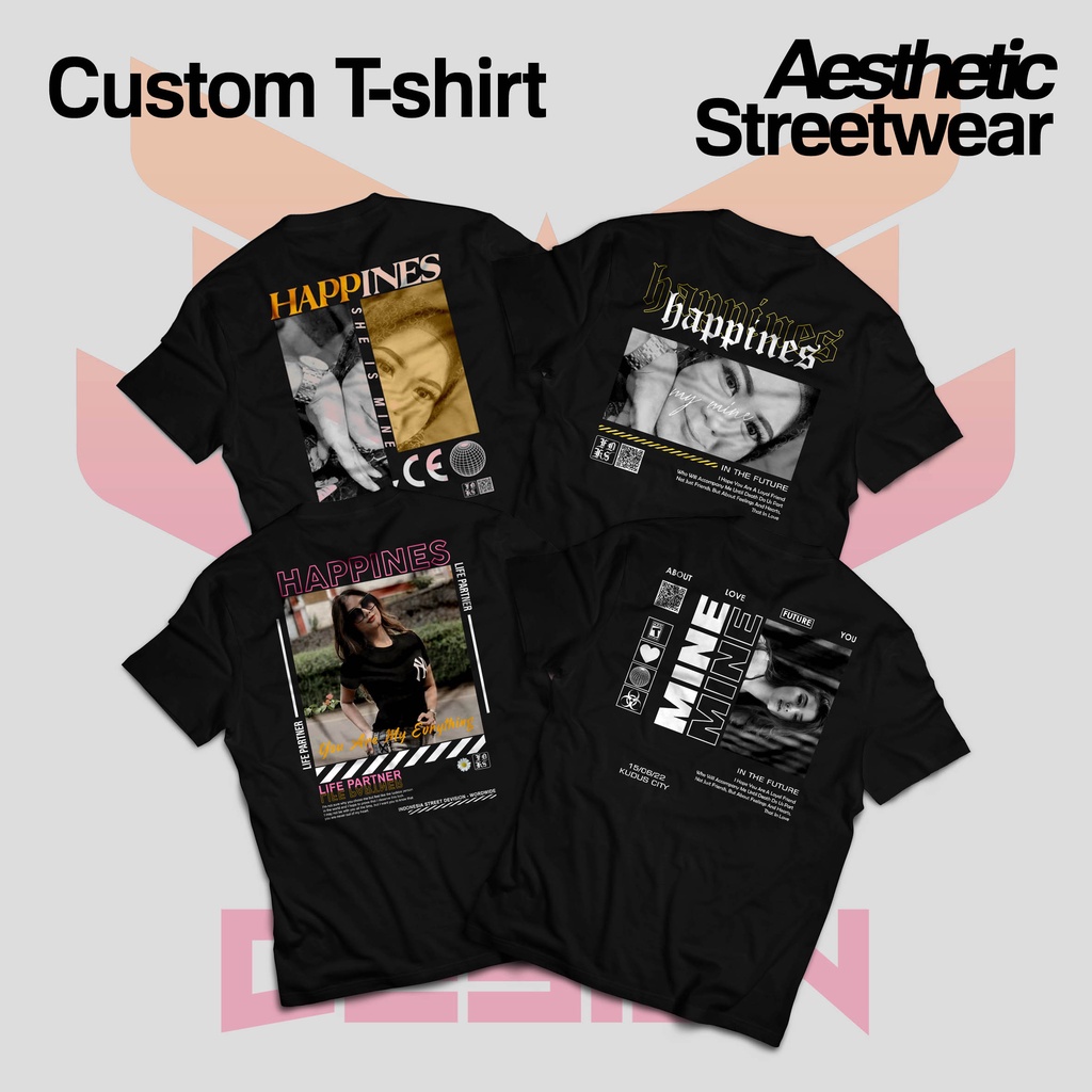 Jual Kaos Custom Foto Aesthetic Murah / Kaos Streetwear / Kaos Viral ... Jual Kaos Custom Foto Aesthetic Murah / Kaos Streetwear / Kaos Viral ...