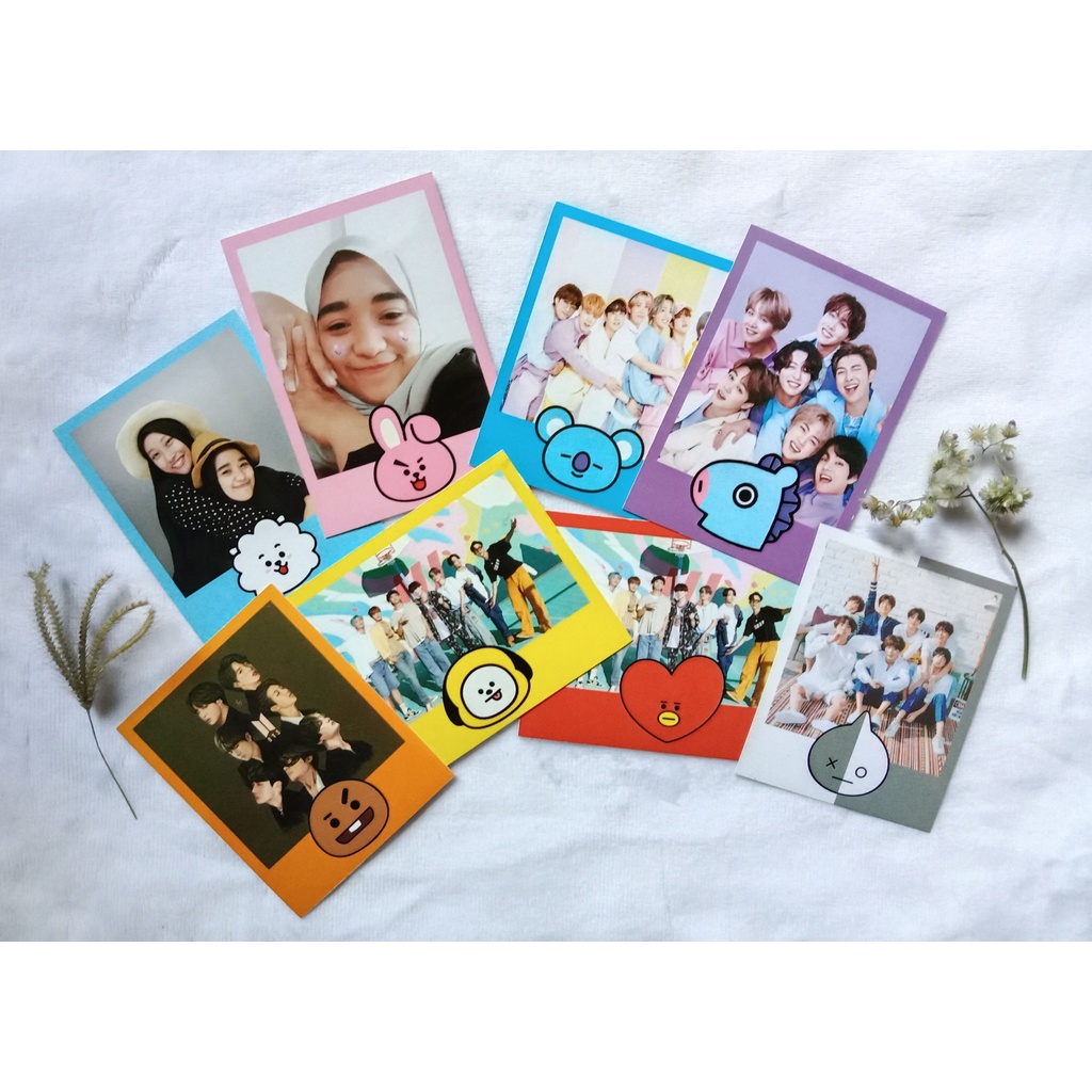 Jual Frame BT21 Ver1. Cetak (20pc) Foto Polaroid Custom, 3 Ukuran ...