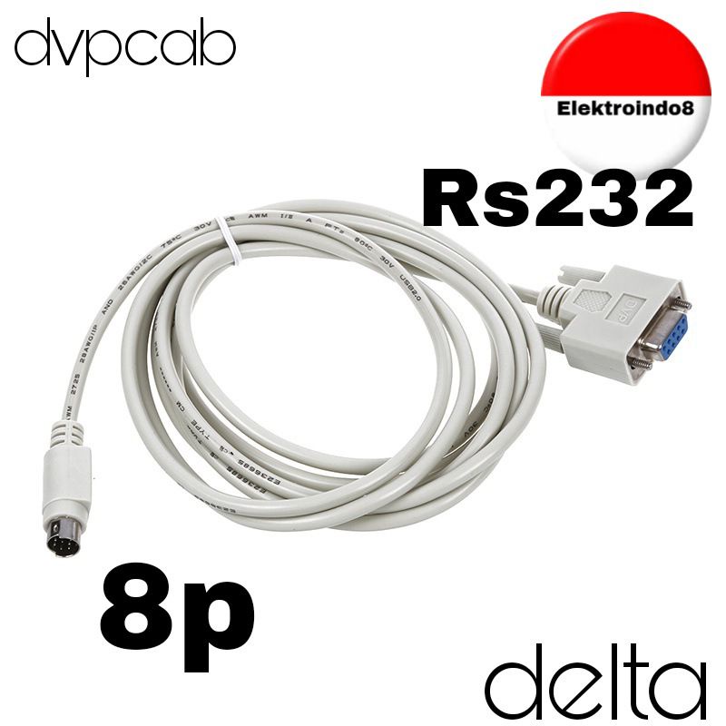 Jual rs232 to 8p dvp cab converter program kabel plc hmi | Shopee Indonesia