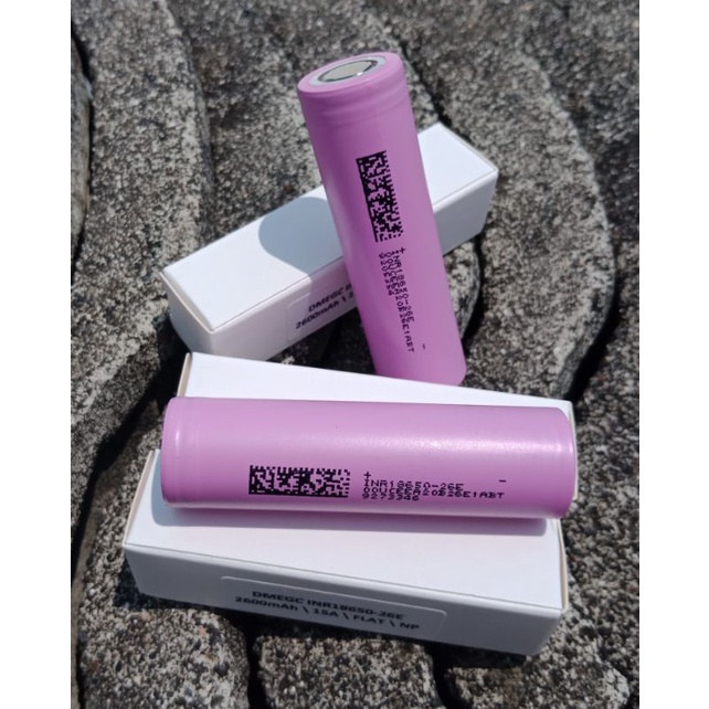 Jual Baterai 18650 DMEGC INR 18650-26E 2600mah 15A Li-ion 3.7V ORIGINAL Flat | Shopee Indonesia