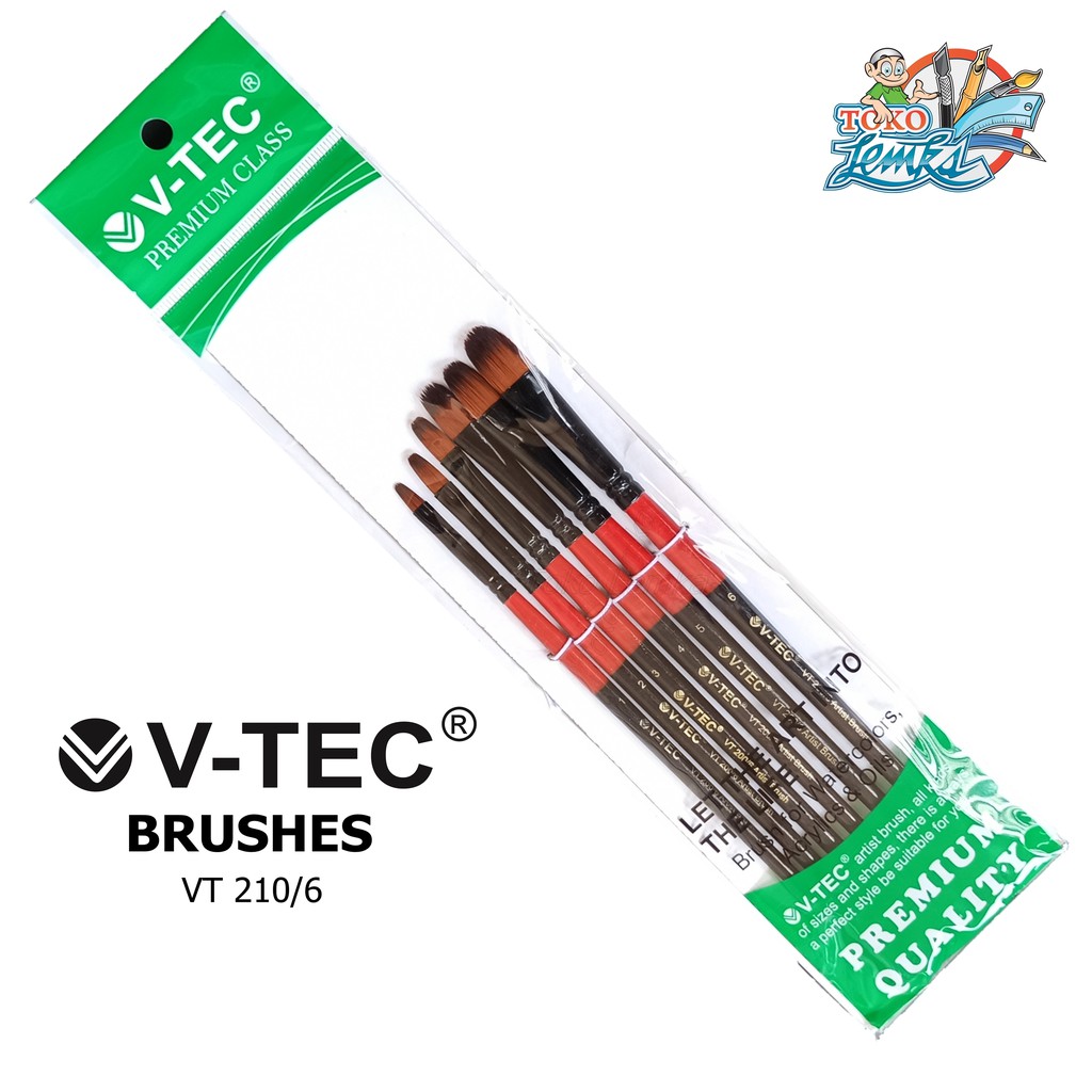 Jual V-Tec Brushes VT 200/6 Premium Class / Kuas Lukis VTec / Kuas ...