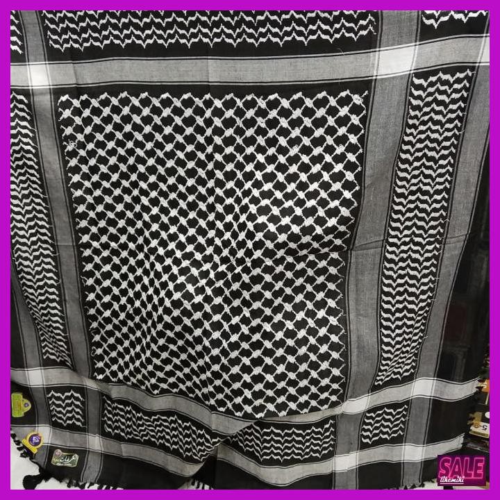 Jual SORBANDEWASA- SORBAN HITAM PUTIH KHAS ARAB AND PALESTINE -MUSLIM ...