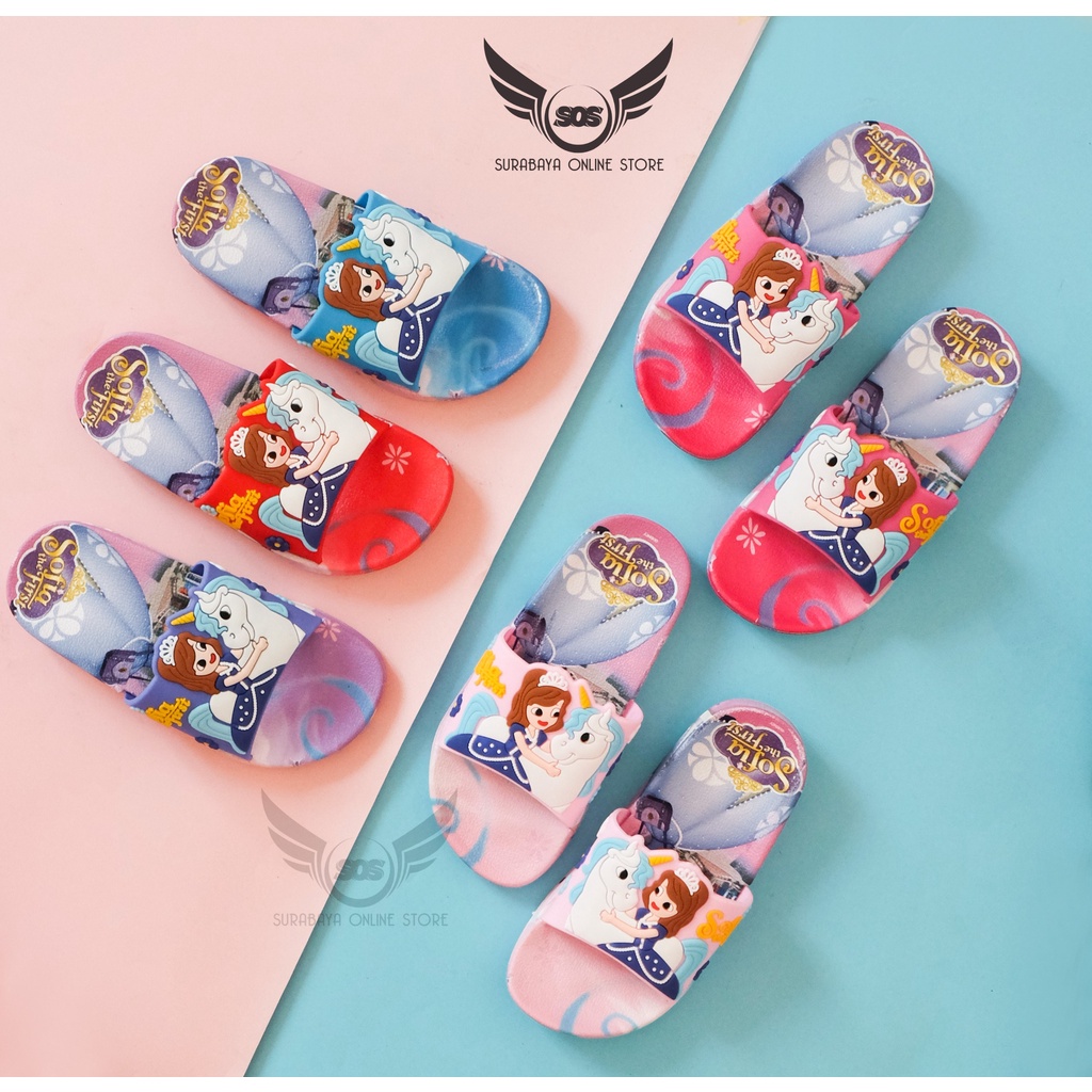 Jual Sandal SOFIA (24-29)/ Sandal Anak Selop Karet Import/ Sendal Slop Jelly Anak Perempuan ...