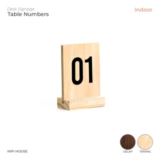 Jual nomor meja - papan tanda nomor meja makan - sign angka meja ...