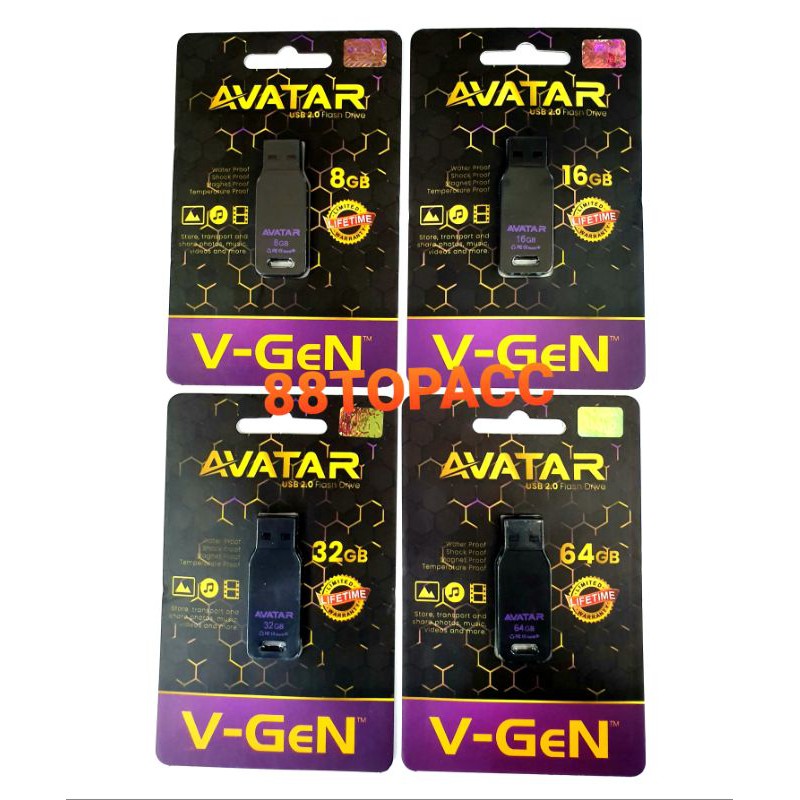 Jual Flashdisk Vgen Avatar 8GB 16GB 32GB 64GB 128GB / USB Flashdisk V ...