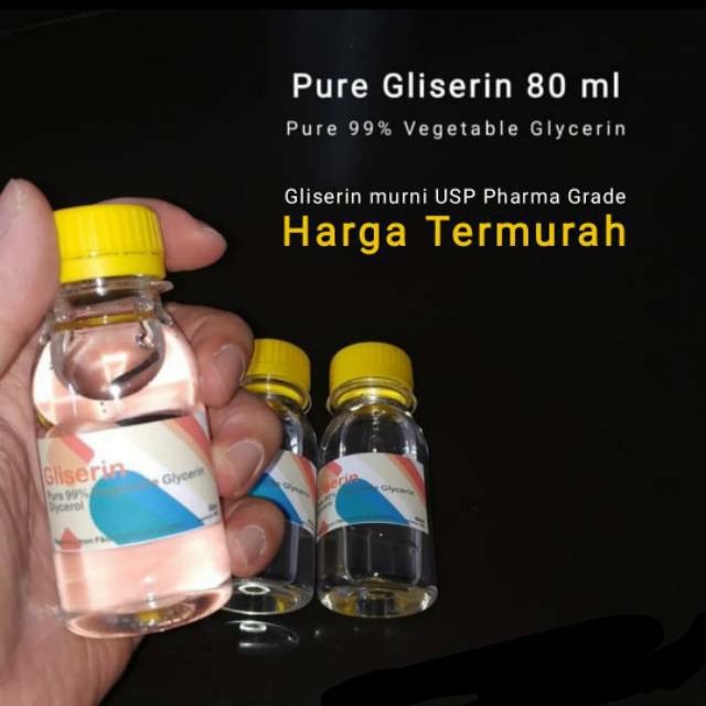 Jual Gliserin Gliserol Murni, Pure Vegetable Glycerin 80 ml Indonesia ...