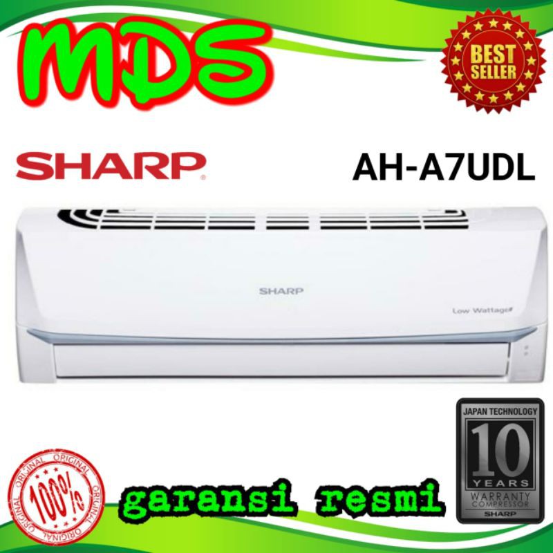 Jual AC SHARP AH - 07 UDL 3/4 PK LOW WATT + PASANG INSTALASI | Shopee Indonesia
