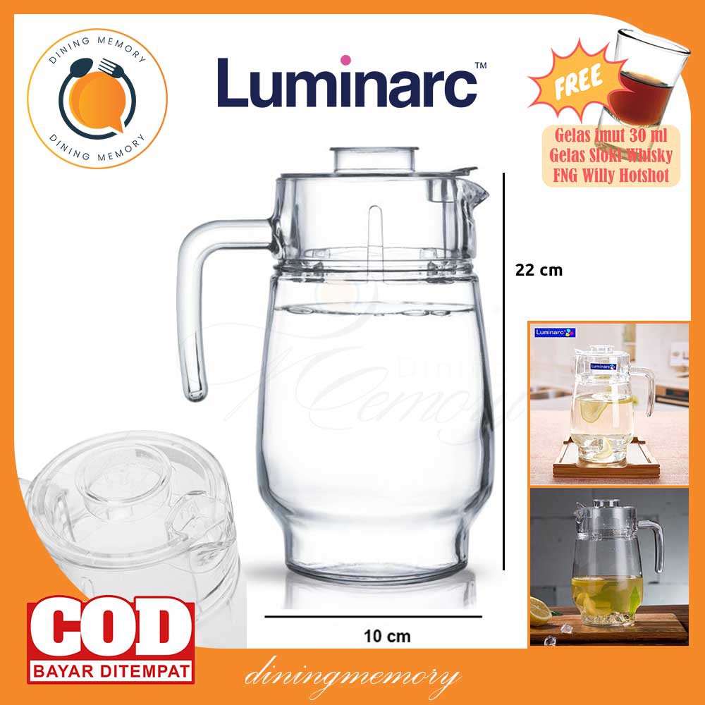 Jual Luminarc Teko Tivoli Water Jug 1600ml | Shopee Indonesia