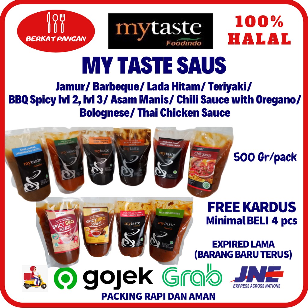 MyTaste Saus Jamur / Barbeque/ Lada Hitam / Teriyaki / BBQ Spicy/ Asam ...