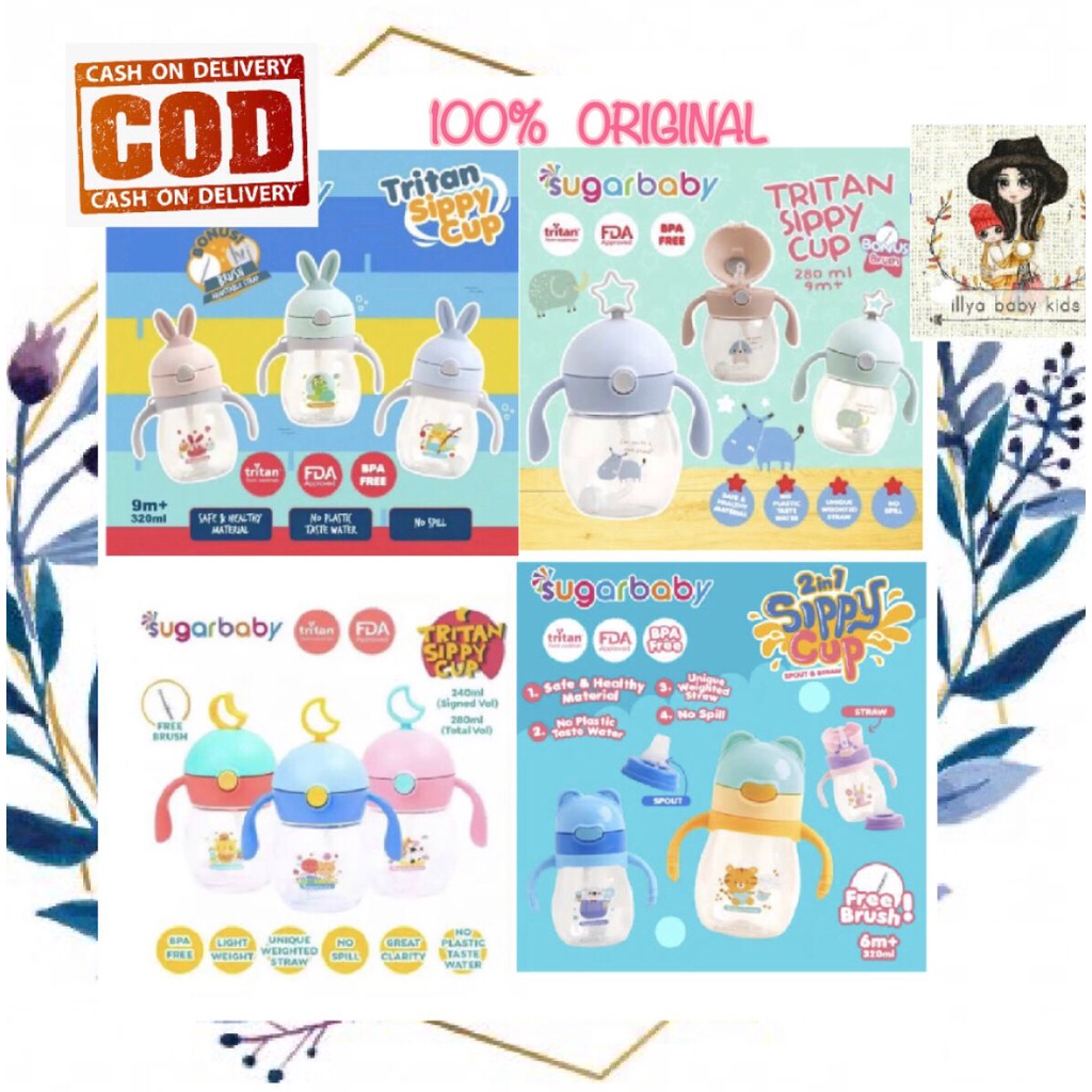 Jual Sugar Baby 2 in 1 TRITAN Sippy Cup 270ml - sugar baby tritan kid 6m+ tritan bintang tritan ...
