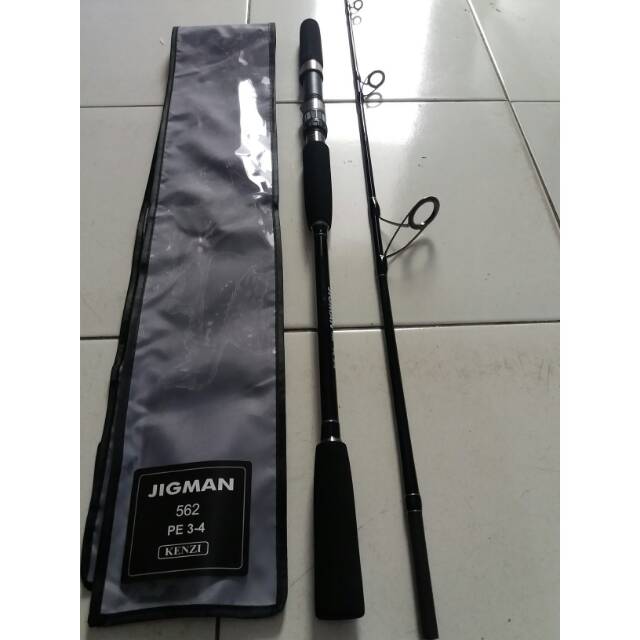 Jual Joran pancing jigging Kenzi Jigman pe 3-4 | Shopee Indonesia