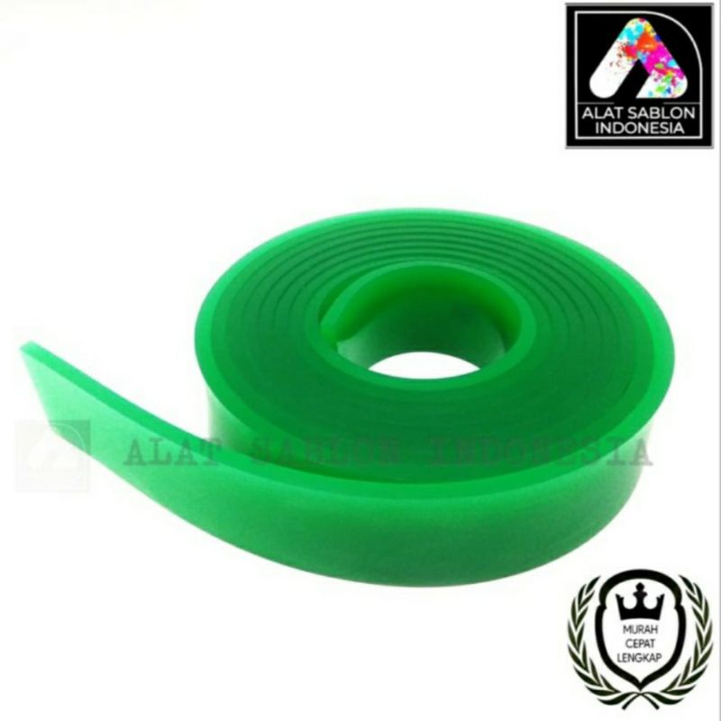 Jual KARET RAKEL SABLON HIJAU PAPAK 9MMX50MM 55A PER CM ALAT SABLON ...