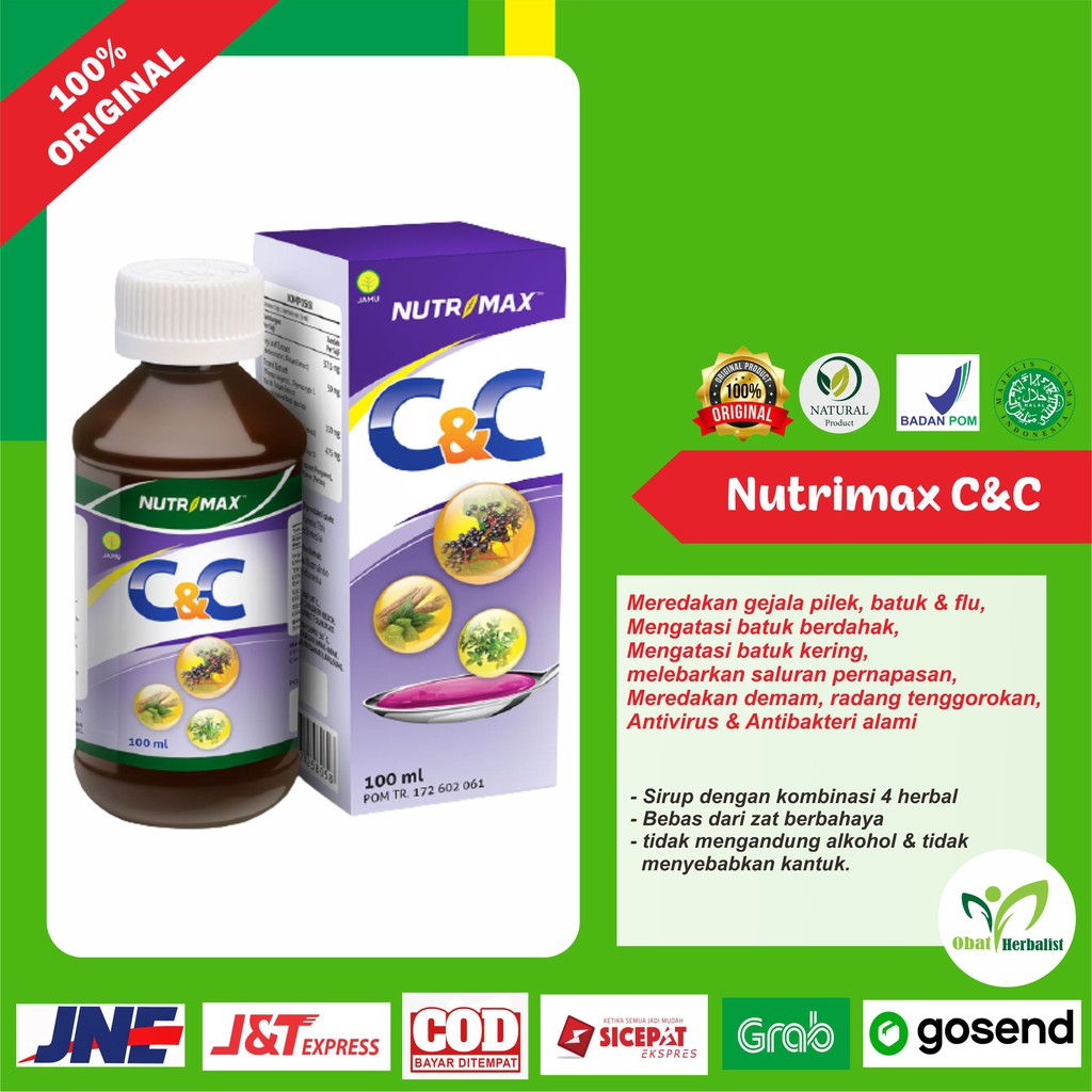 Jual Nutrimax C&C Syrup Obat Anti Radang Tenggorokan - Obat Batuk Pilek ...