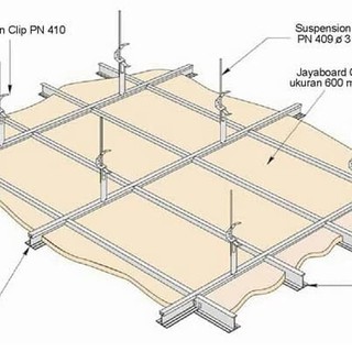 Main tee / main t rangka plafon akustik acoustic | Shopee Indonesia
