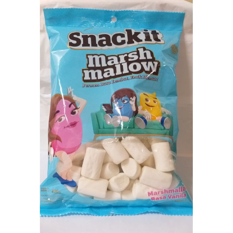 Jual Snackit Marshmallow American Vanilla 200gr Indonesia|Shopee Indonesia