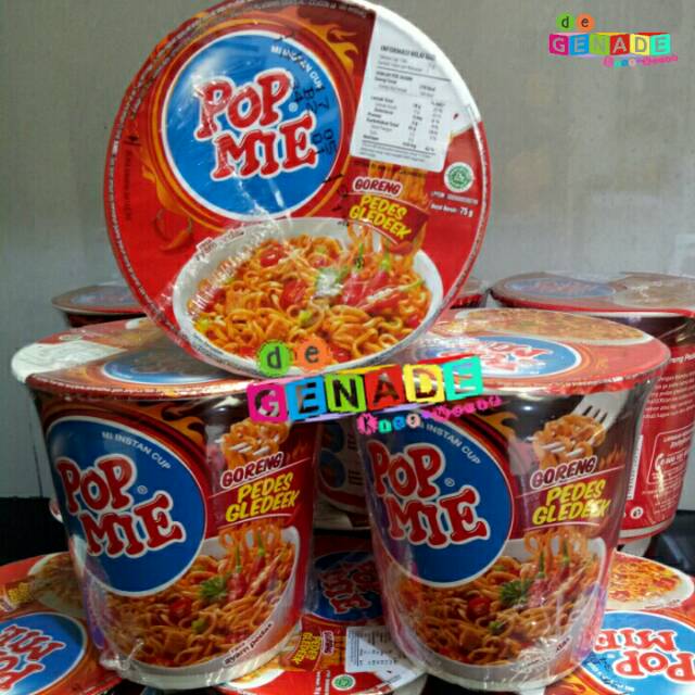 Jual Pop Mie Goreng Pedes Gledek popmie mi instan cup noodle lebih ...