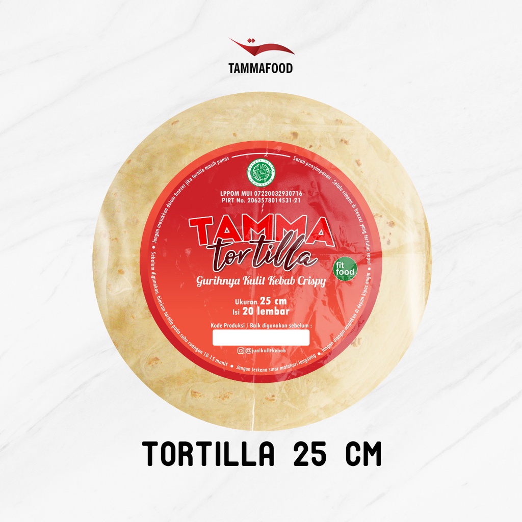 Jual Tortilla Besar Uk 25 Cm Isi 20 Lembar Kulit Kebab Tamma Tortilla ...