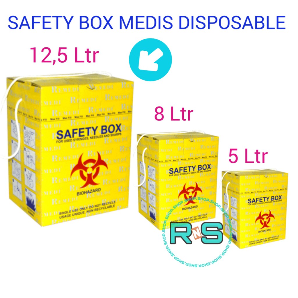 Jual Safety box Bio Hazard 12,5 Liter Tempat Sampah Medis | Shopee ...