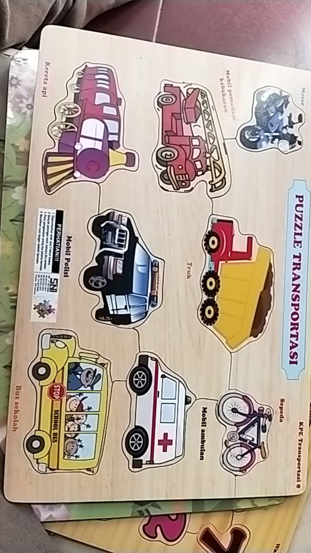 Puzzle Kendaraan - Puzel Puzle Pazel Transportasi - Partikel Kayu ...