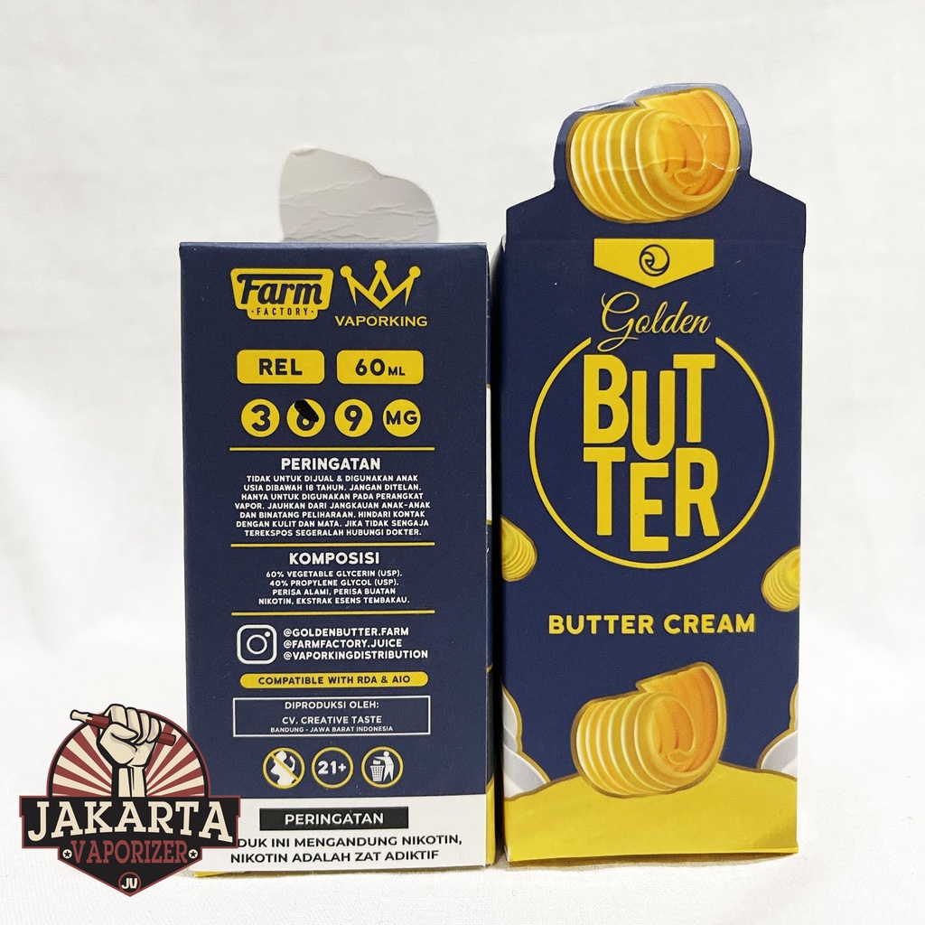 Jual GOLDEN BUTTER V1 BUTTER CREAM 60ML 3MG 6MG 9MG BY FARM FACTORY X ...