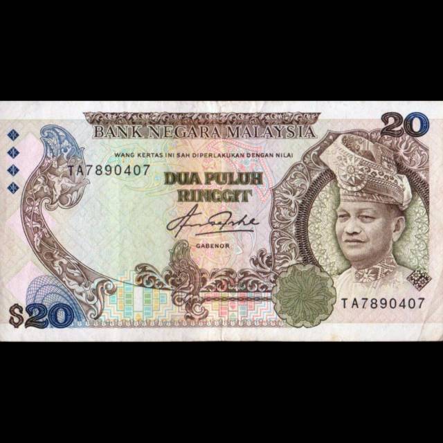 Jual Uang Kuno Luar Atau Asing 20 Ringgit Malaysia Tahun 1987 Pecahan ...